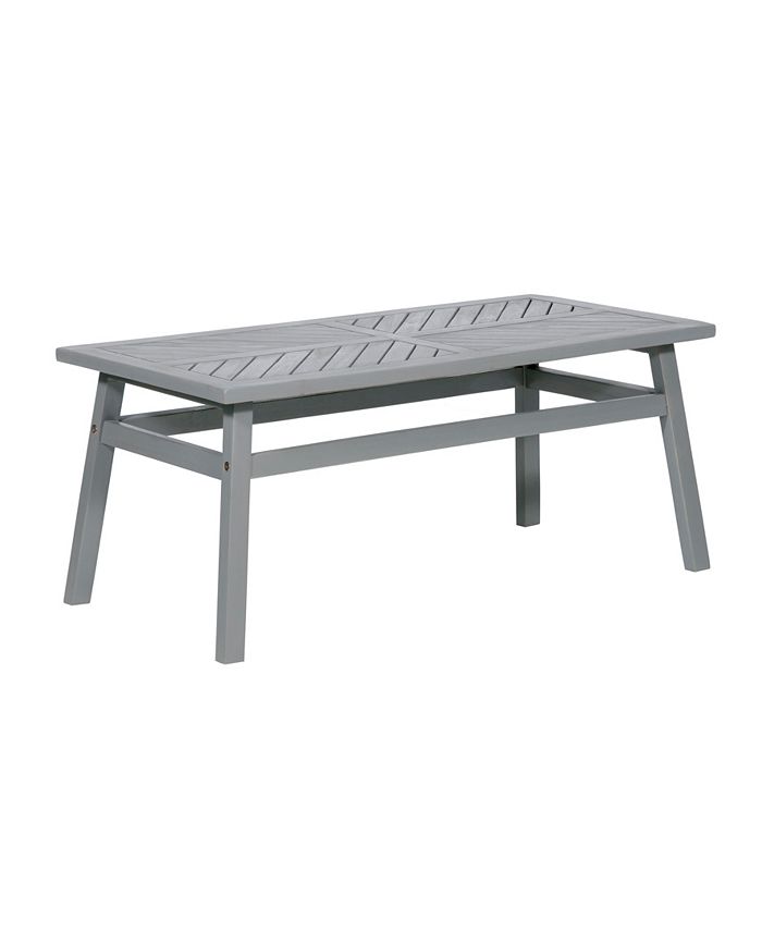 Walker Edison Outdoor Chevron Coffee Table - Macy's