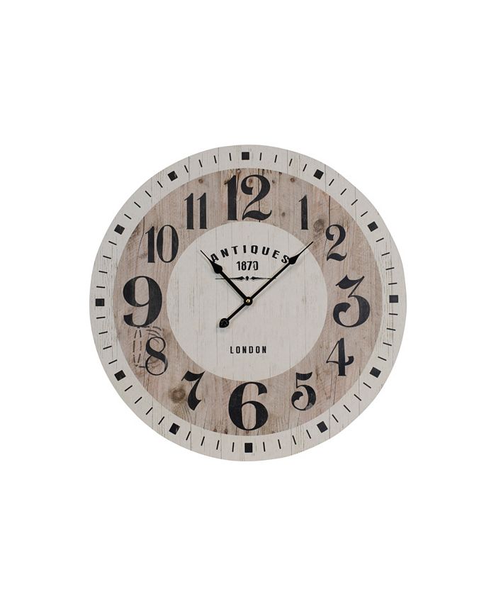 VIP Home & Garden 23" Wood Wall Clock - Macy's