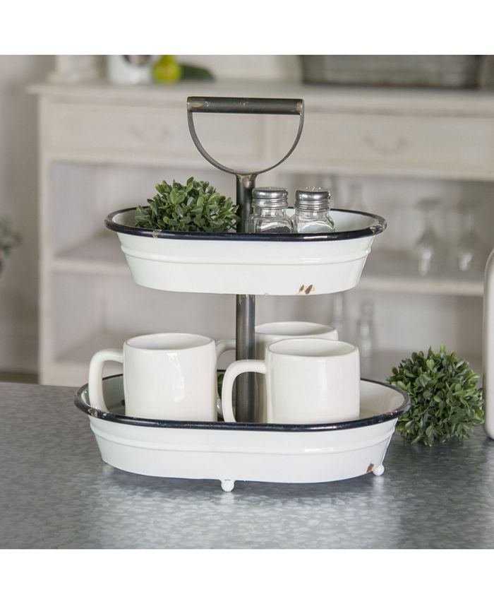 VIP Home & Garden Metal 2-Tier Tray - Macy's