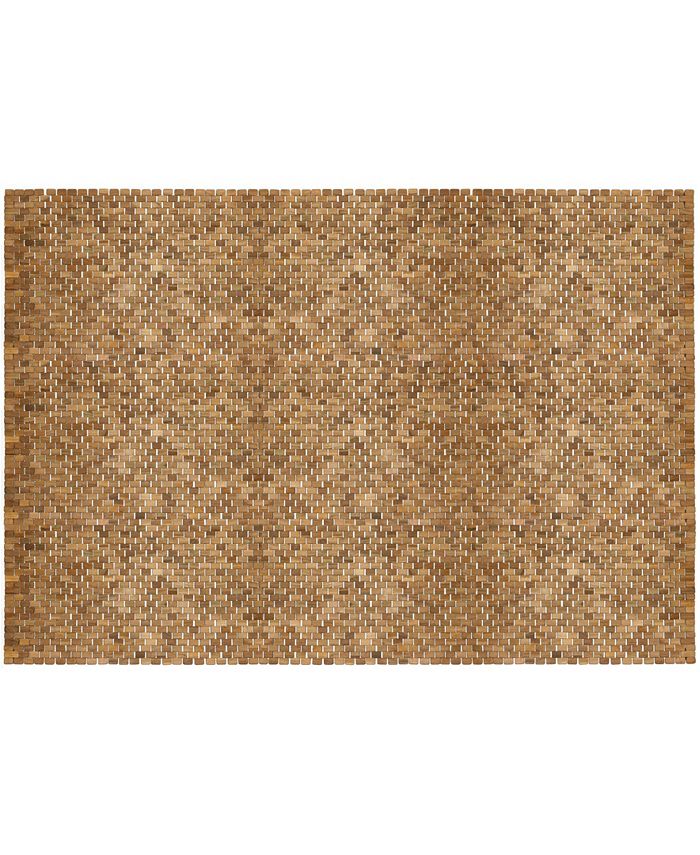 Hip-o Modern Living Teak Indoor And Outdoor Floor Rug, 5' X 8' - Macy's