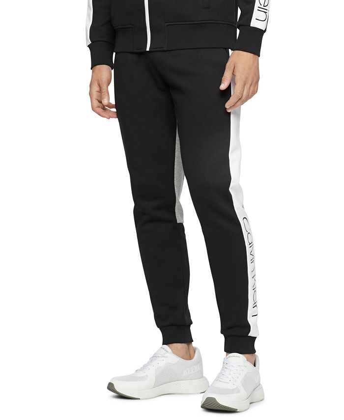 Calvin Klein Men's Athleisure Regular-Fit Colorblocked Logo Joggers ...
