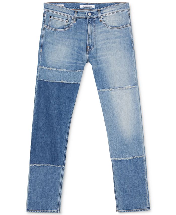 Calvin Klein Jeans Men's Patchwork Stretch-Cotton Jeans - Macy's