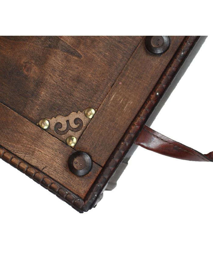 Vintiquewise Antique Style Distressed Wooden Pirate Treasure Chest ...
