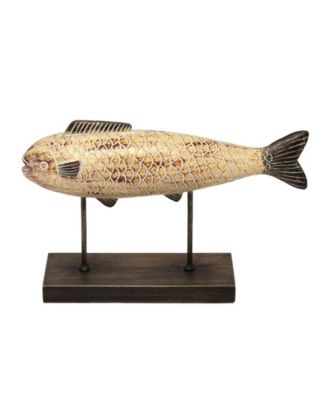Stratton Home Decor Wood Fish Table Top Sculpture - Macy's