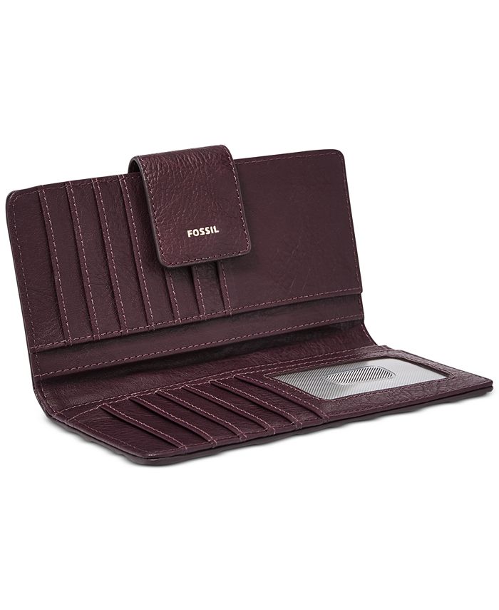 Fossil RFID Logan Leather Tab Wallet - Macy's