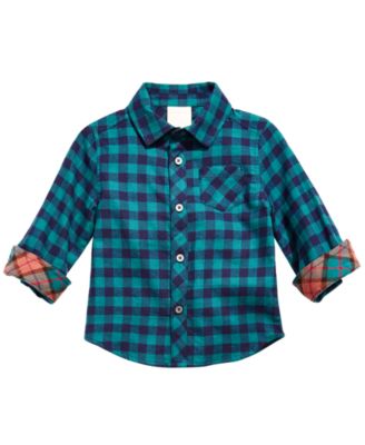 First Impressions Baby Boys Cotton Plaid Shirt, Created for Macy's - Macy's