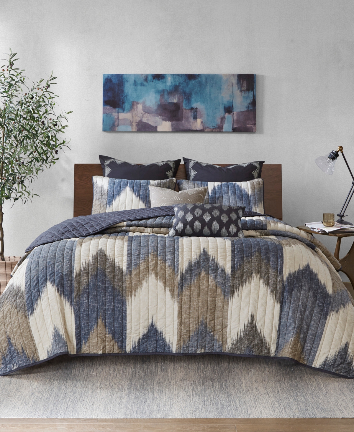 Click here for Ink+Ivy Alpine Chevron Stripe 3-Pc. Quilt Set  Ful... prices