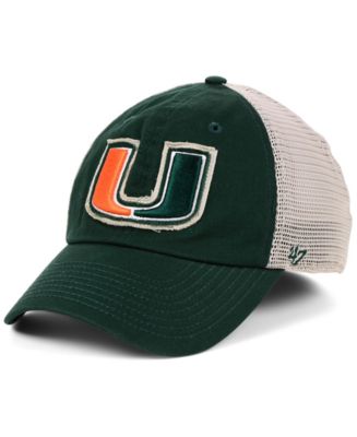 '47 Brand Miami Hurricanes Stamper CLOSER Stretch Fitted Cap - Macy's