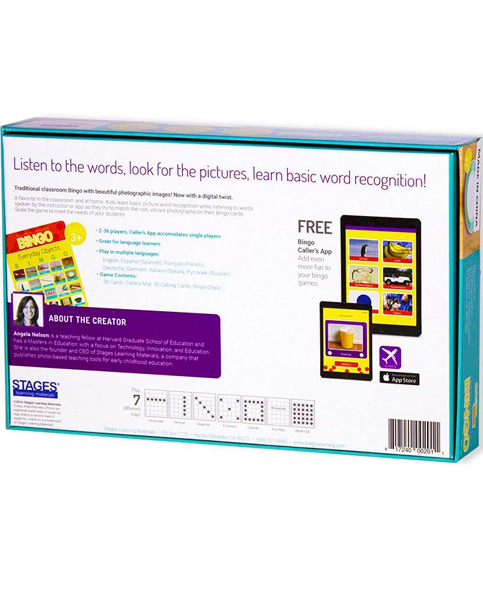 Stages Learning Materials Link4Fun Real Photo Everyday Objects Bingo ...