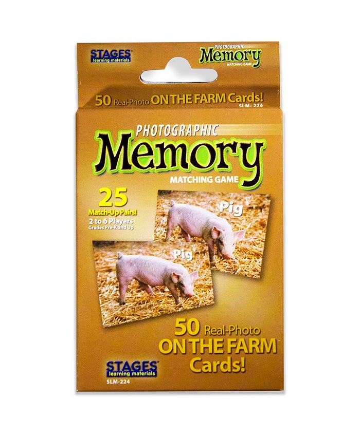 Stages Learning Materials - Picture Memory Card Game - On The Farm - Macy's