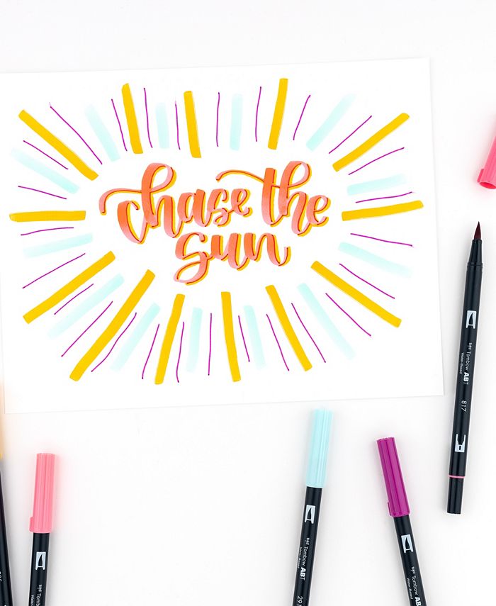 Tombow Dual Brush Pen Art Markers, Tropical, 10-Pack - Macy's