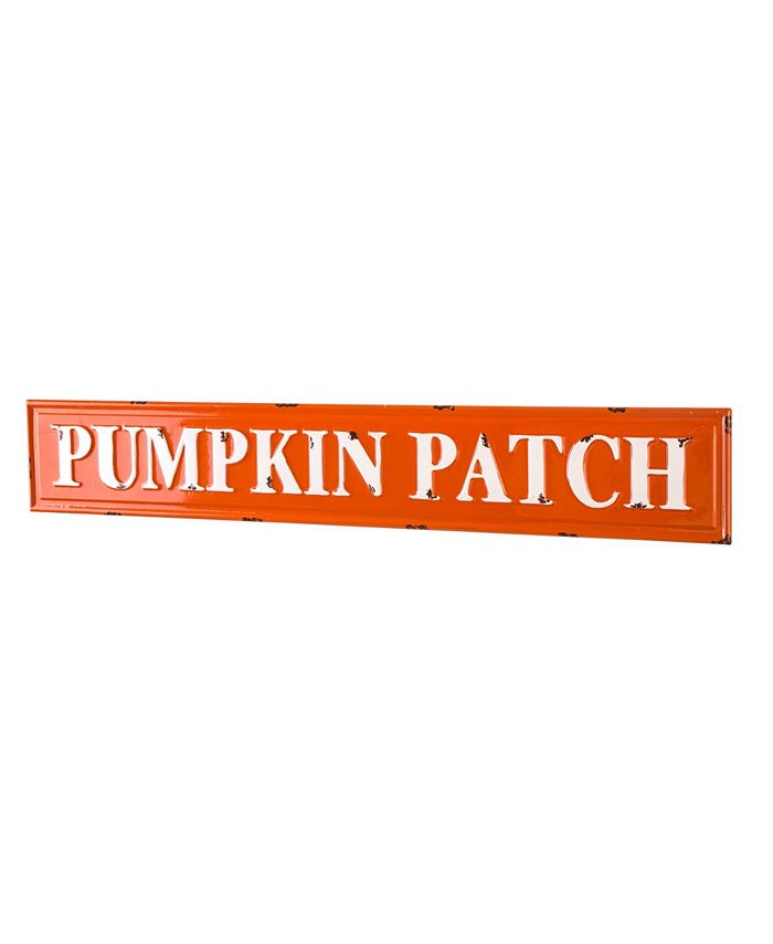 Glitzhome Enameled Metal Pumpkin Patch Wall Sign - Macy's
