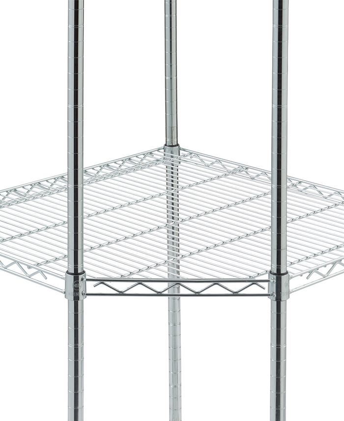 TRINITY 4-Tier Corner Wire Shelving Rack Includes Wheels - Macy's