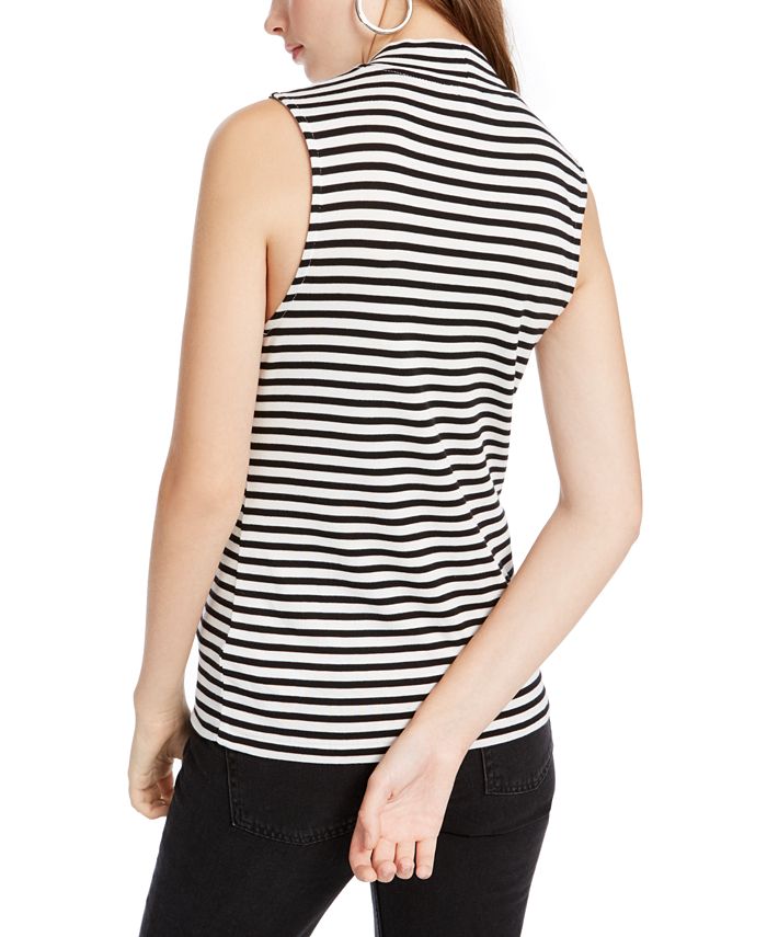 Splendid Striped Mock-Neck Top - Macy's