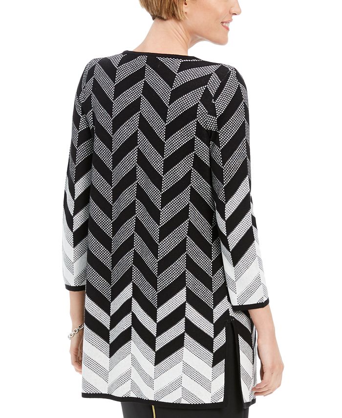 Kasper Chevron Cardigan Sweater - Macy's