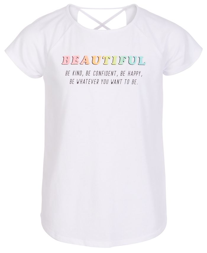 Ideology Big Girls Graphic Print Cross Back T Shirt Created For Macys