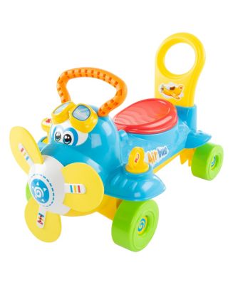 Lil' Rider Ride On Toy Airplane Electronic Wheeled Scooter and Push ...