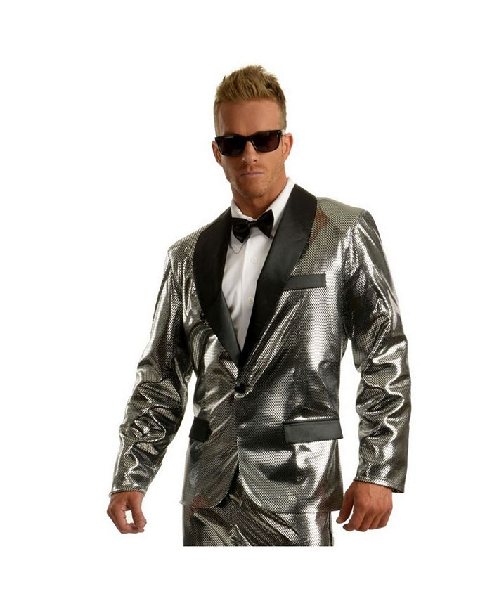 BuySeasons Men's Disco Ball Tuxedo Silver Jacket - Macy's