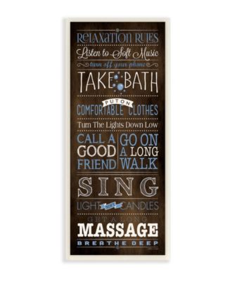 Stupell Industries Relaxation Rules Wall Art Collection - Macy's