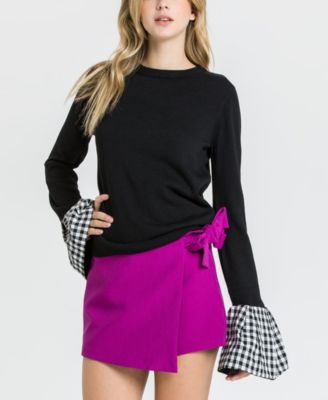 English Factory Sweater with Combo Cuff - Macy's