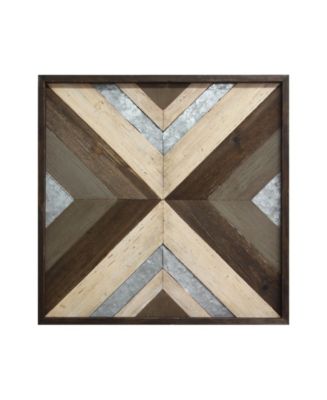Stratton Home Decor Modern Wood Metal Wall Art - Macy's