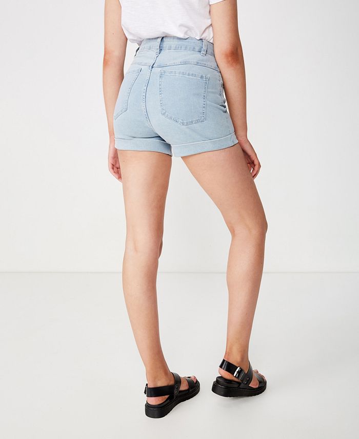 COTTON ON High Rise Classic Stretch Denim Short - Macy's