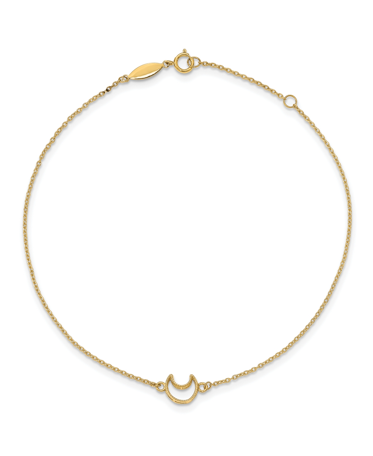 Click here for Polished Moon Anklet in 14k Yellow Gold - Gold prices