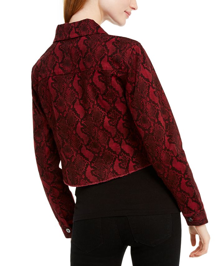 INC International Concepts INC Python-Print Denim Jacket, Created for ...