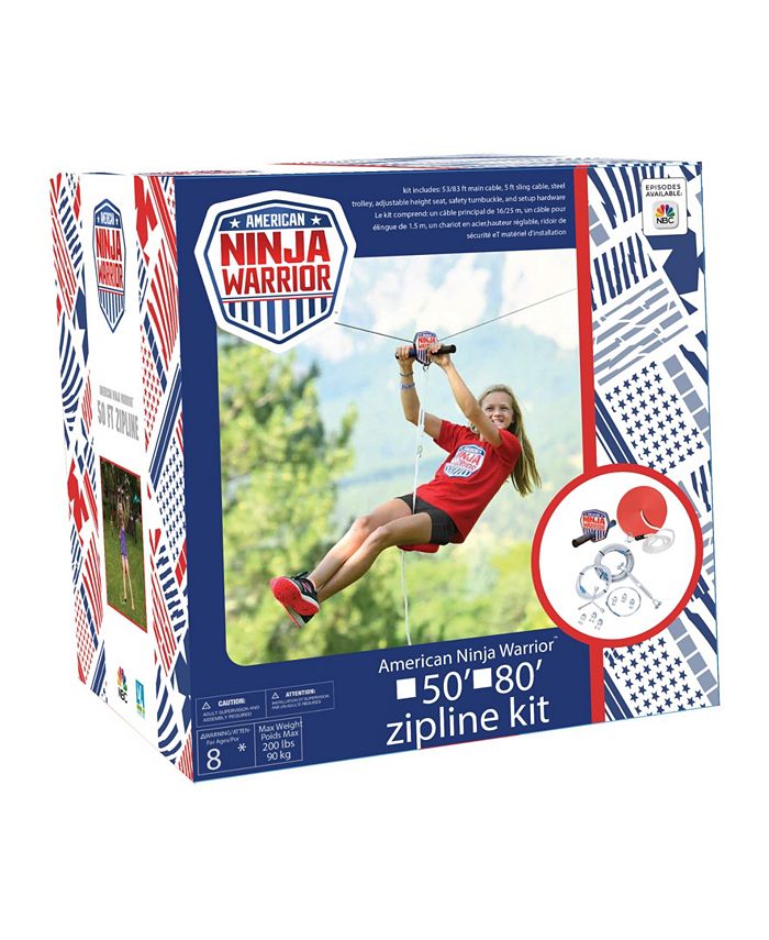 b4Adventure American Ninja Warrior™ 80Ft Zipline Outdoor Play Adventure ...