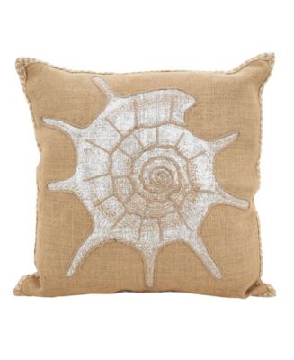 Saro Lifestyle Spiral Shell Decorative Pillow, 20" x 20" - Macy's