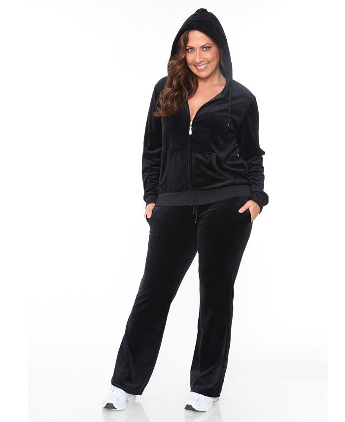 White Mark Plus Size Velour 2 Piece Set - Macy's