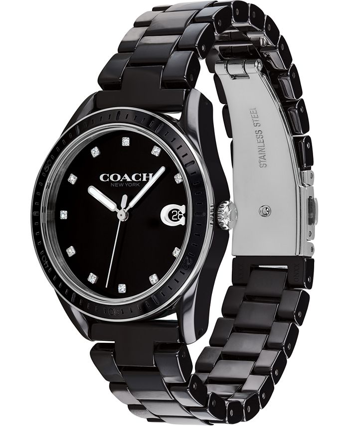 COACH Women's Preston Black Ceramic Bracelet Watch 36mm - Macy's