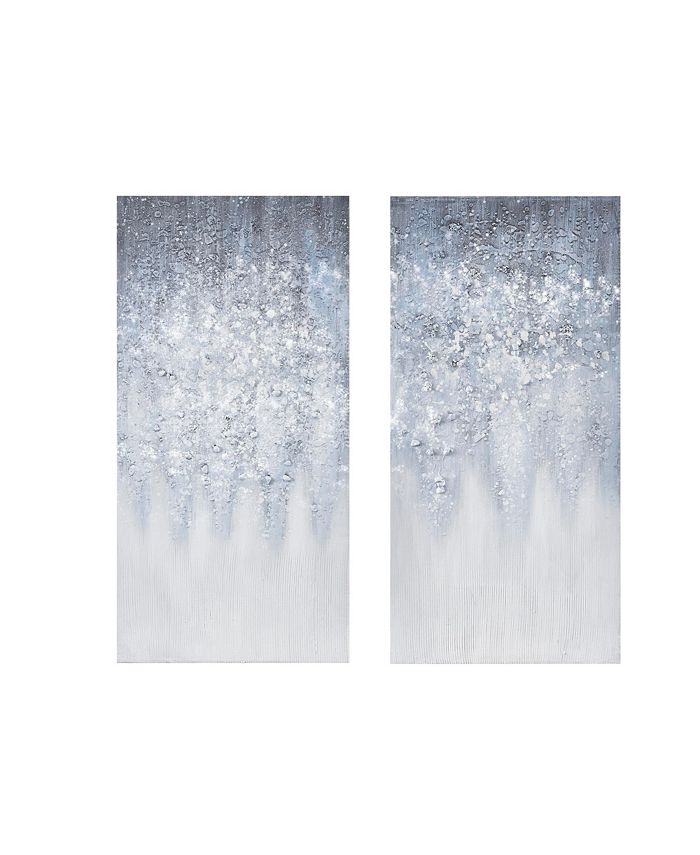 Madison Park Winter Glaze Heavy Textured Canvas with Glitter ...