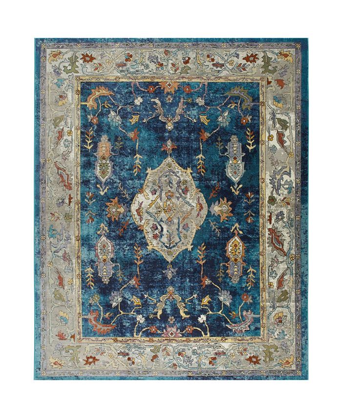 Nicole Miller Parlin Aster Dark Blue 9'2" x 12'5" Area Rug - Macy's