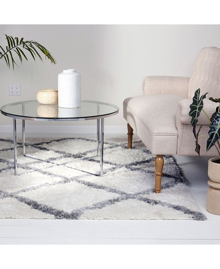 Global Rug Designs Riley RIL02 Ivory 5'2" x 7'2" Area Rug - Macy's