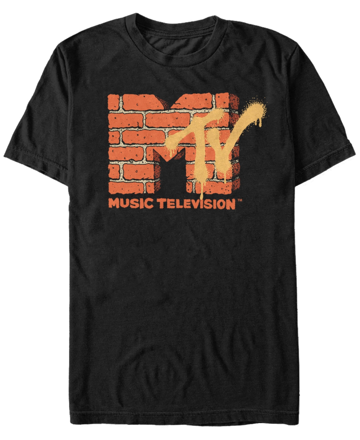 Click here for Mtv Mens Yellow And Orange Brick Logo Short Sleeve... prices