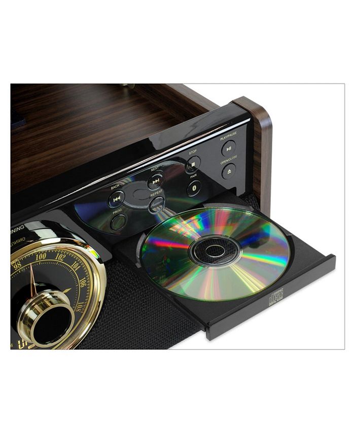 Innovative Technology Victrola 6-in-1 Wood Empire Mid Century Modern ...