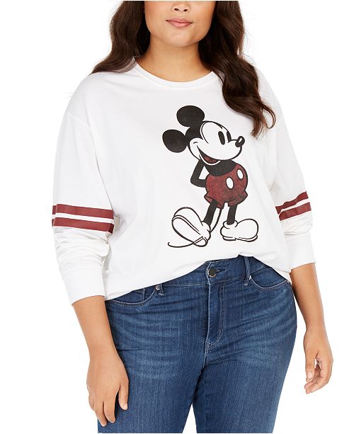 Modern Lux Trendy Plus Size Cotton Mickey Mouse Graphic T Shirt