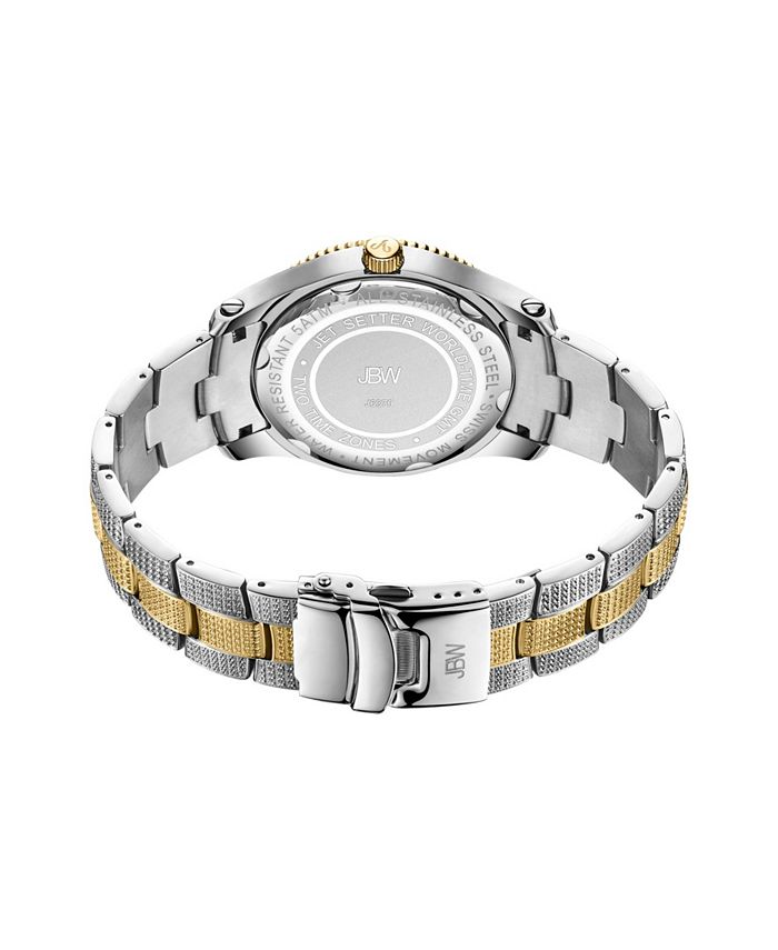Jbw Men's Jet Setter GMT Multi 18K Gold-Plated Stainless Steel Bracelet ...