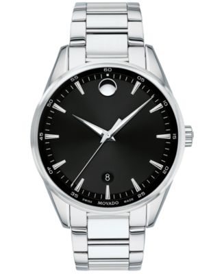 Movado Men's Swiss Stratus Stainless Steel Bracelet Watch 40mm - Macy's