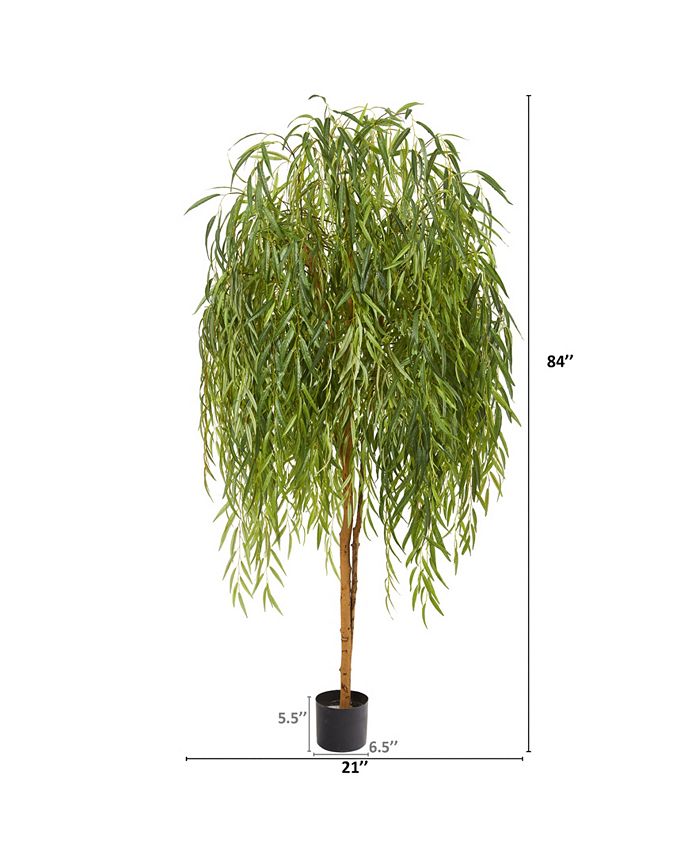 Nearly Natural 7' Willow Artificial Tree - Macy's