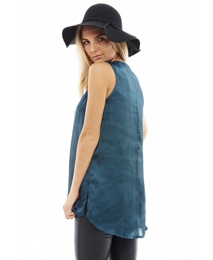 AX Paris Women's Chunky Zip Detail Top - Macy's