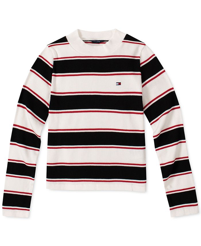 Tommy Hilfiger Big Girls Striped Top - Macy's