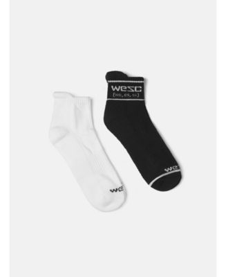 WeSC Quarter Cut Conspiracy Socks, 2 Pack - Macy's