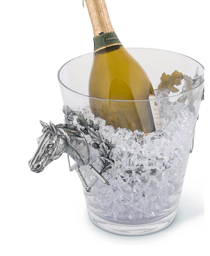 Vagabond House Hand Blown Glass Ice Wine Bucket With Solid Handcraft