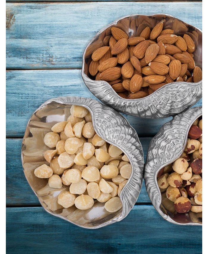 Arthur Court Designs Aluminum Clam Shell 3-Bowls Server - Macy's