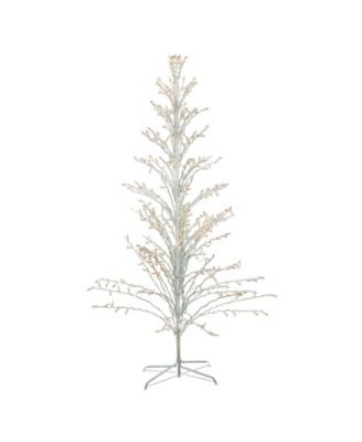 Northlight 6' White Lighted Christmas Cascade Twig Tree Outdoor ...
