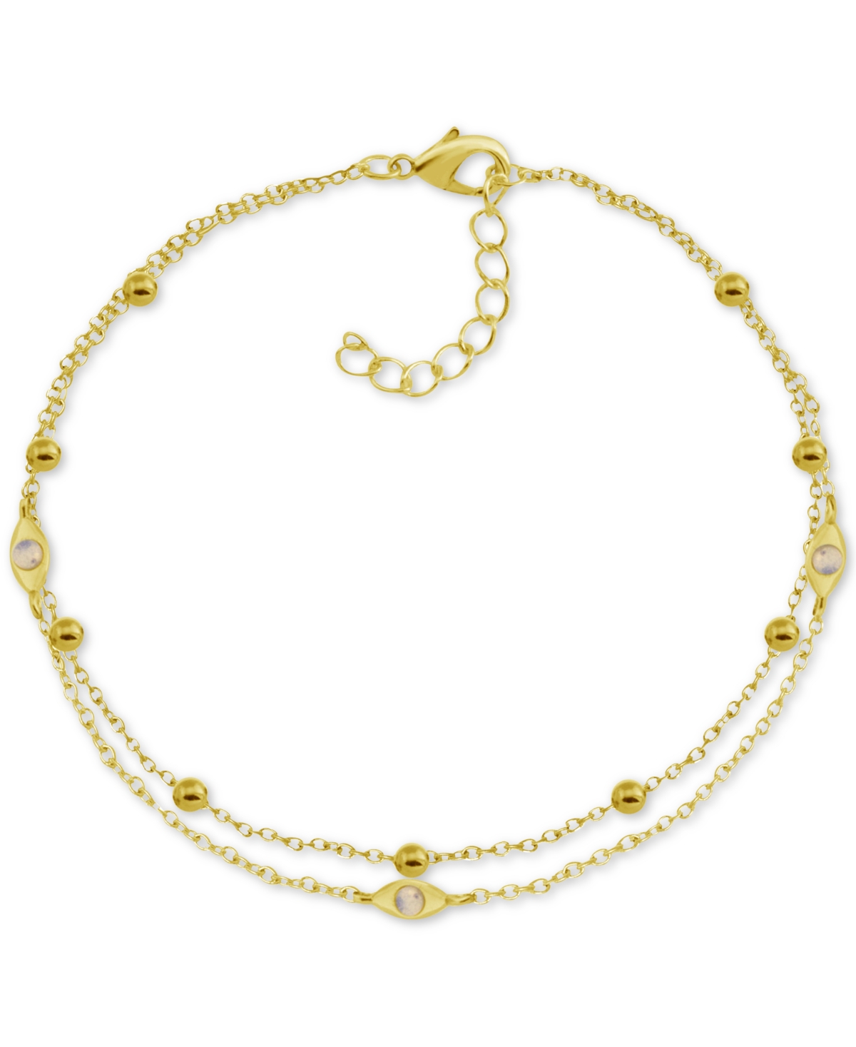Click here for And Now This Two-Row Charm Anklet in Gold-Plate -... prices