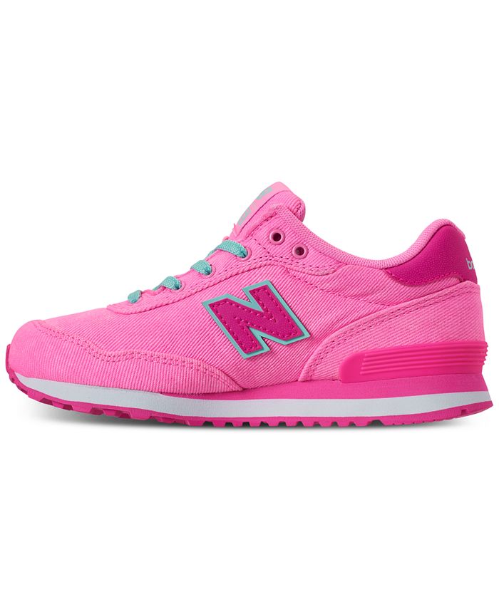 New Balance Little Girls' 515 Spring Canvas Casual Sneakers from Finish ...