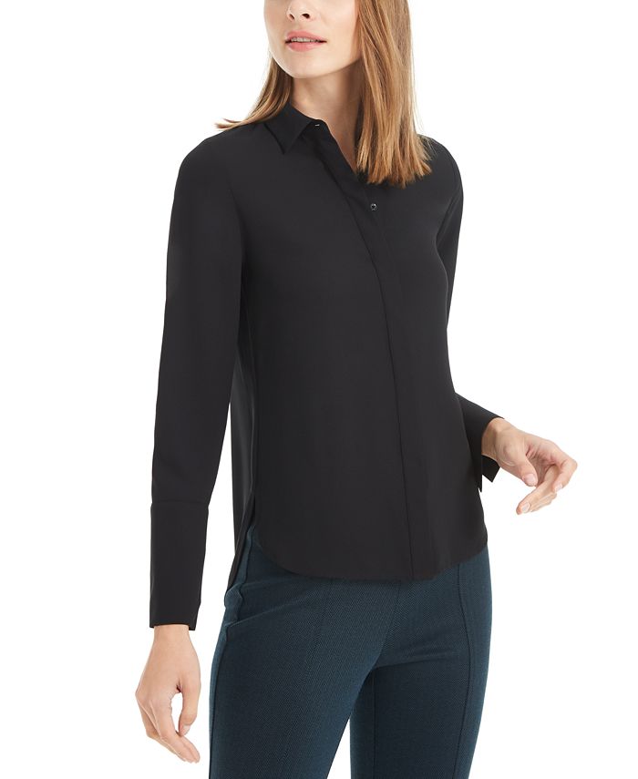 Anne Klein Split-Cuff Blouse - Macy's